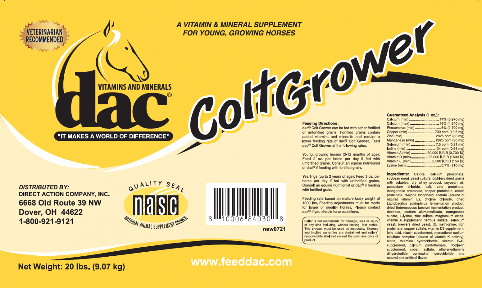 dac® Colt Grower – dac® | Equine and Livestock Health and Nutrition ...
