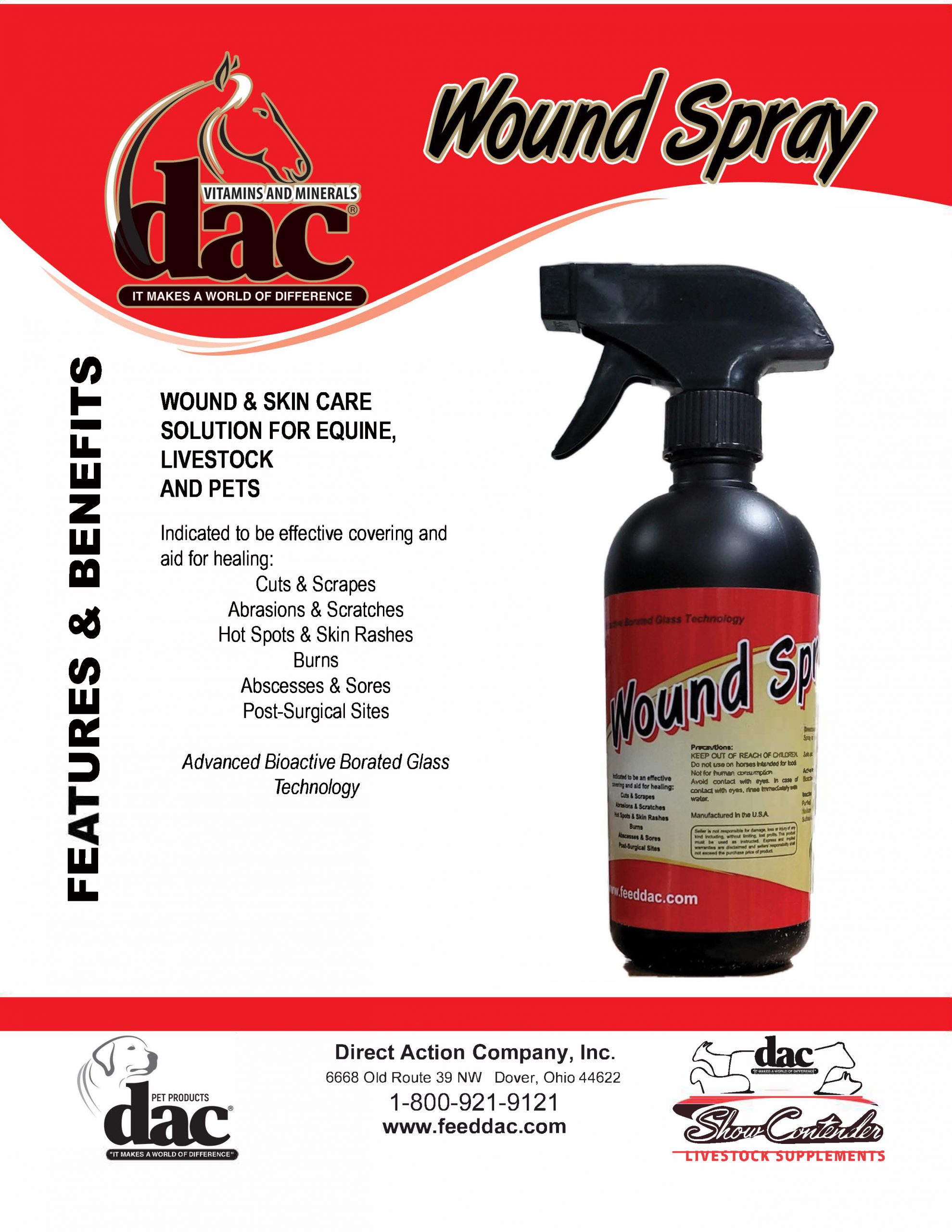 Wound Spray – dac® | Equine and Livestock Health and Nutrition Products