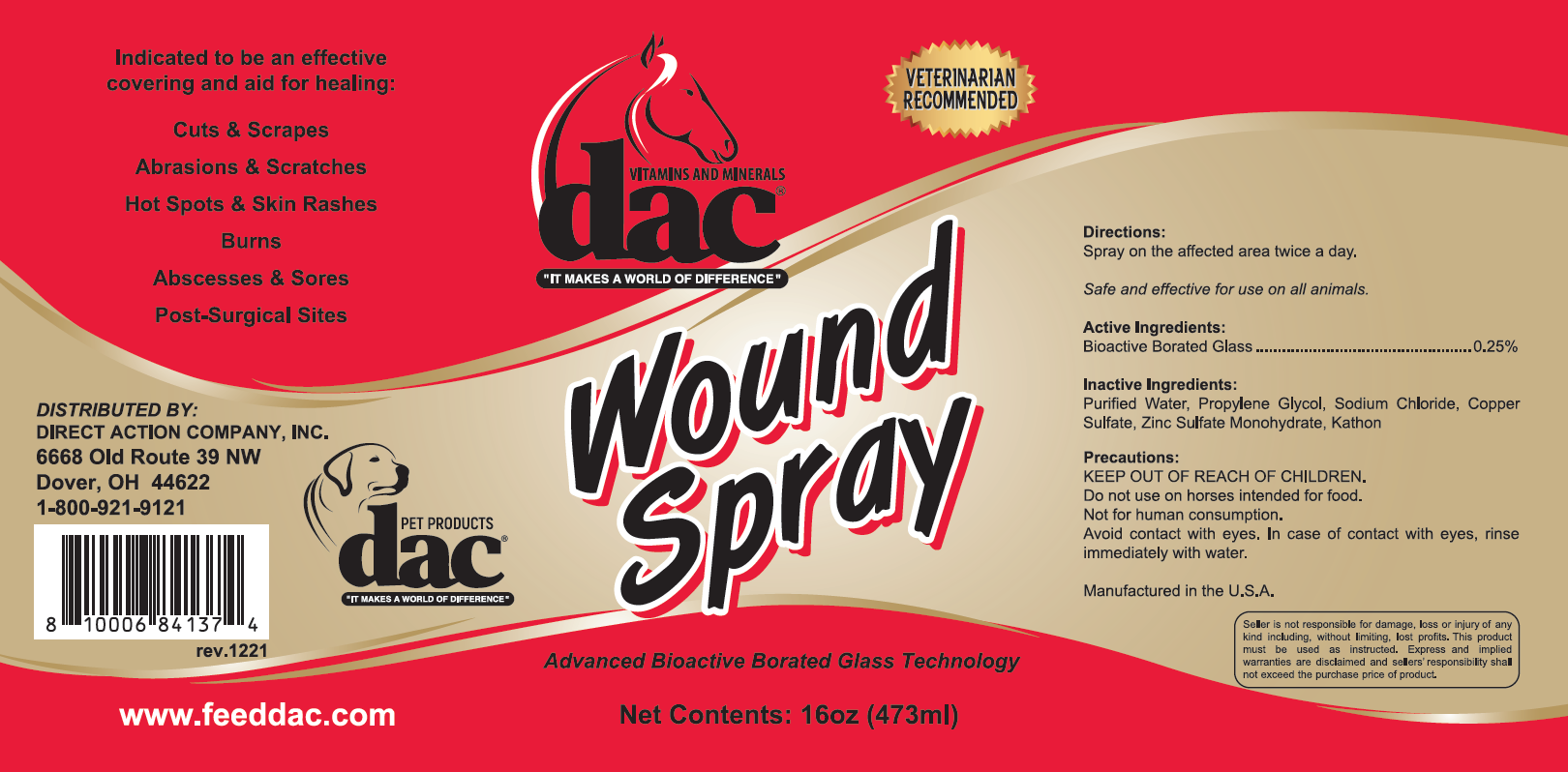 Wound Spray – dac® | Equine and Livestock Health and Nutrition Products