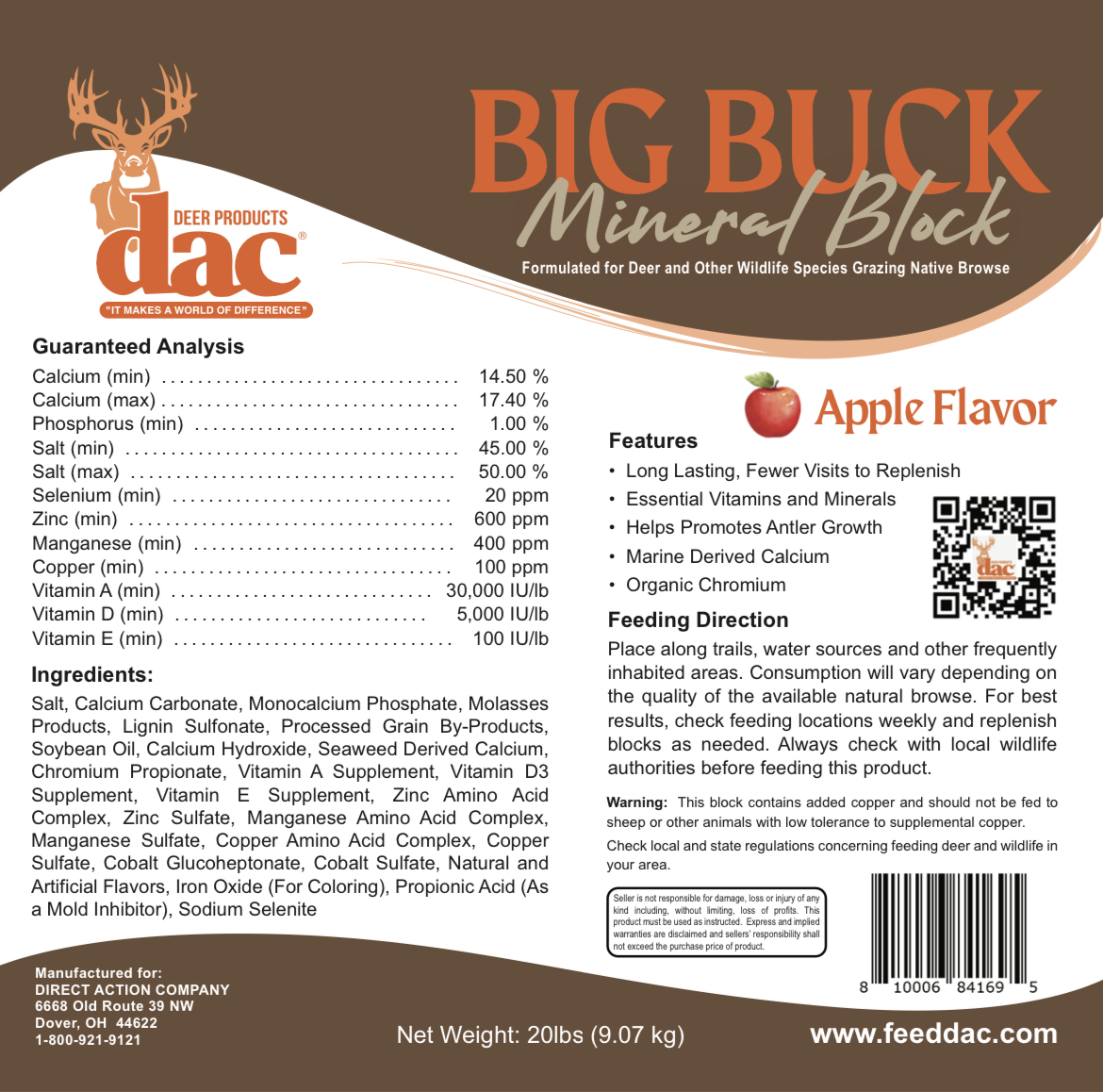 dac® Big Buck Mineral Block – dac® | Equine and Livestock Health and ...